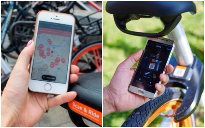 Прокат велосипедов Mobike Ofo Милан 30 центов полчаса аренды